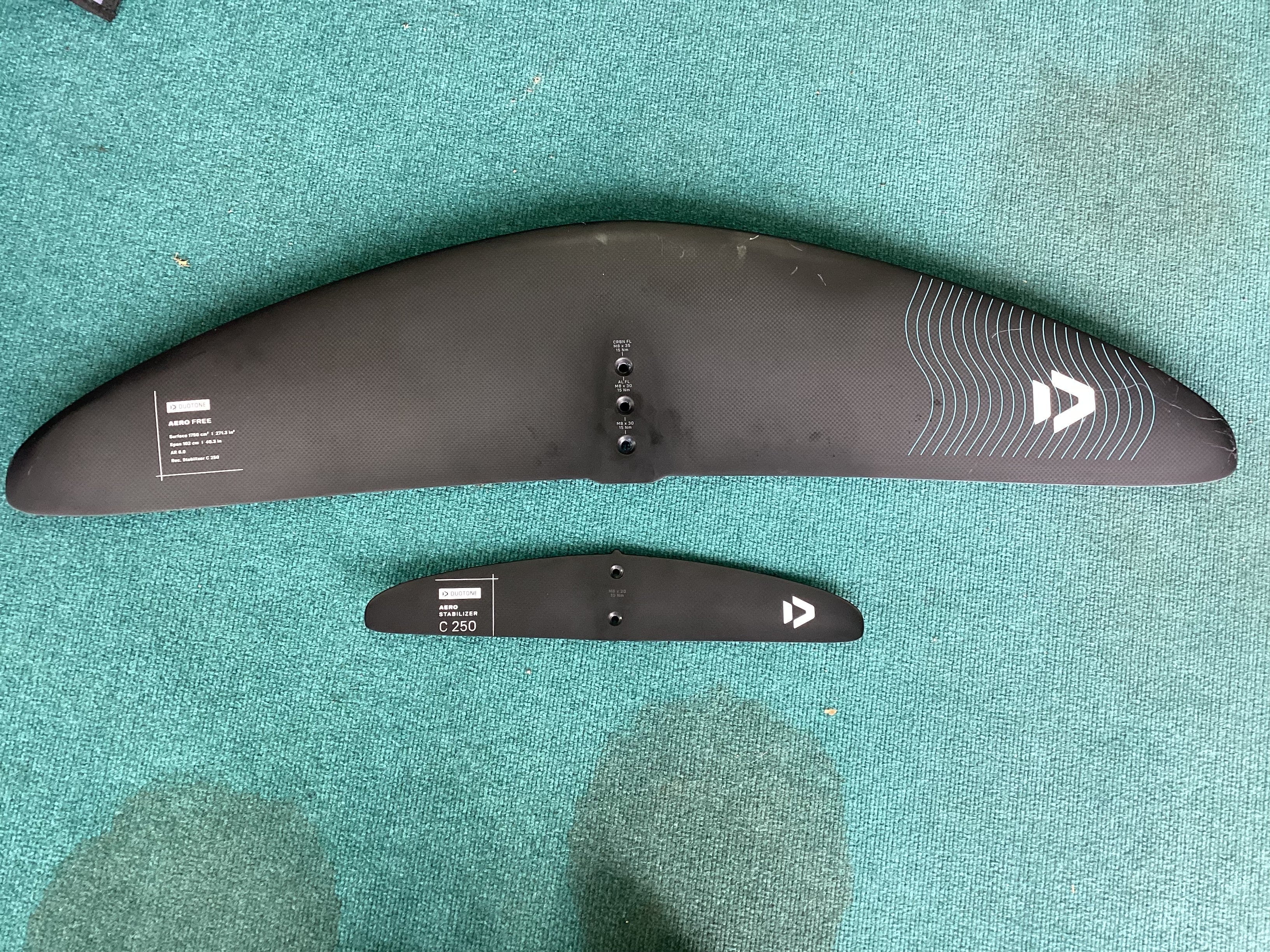 Used Duotone Aero Free 1750/250 SLS Foil Set | Duotone X